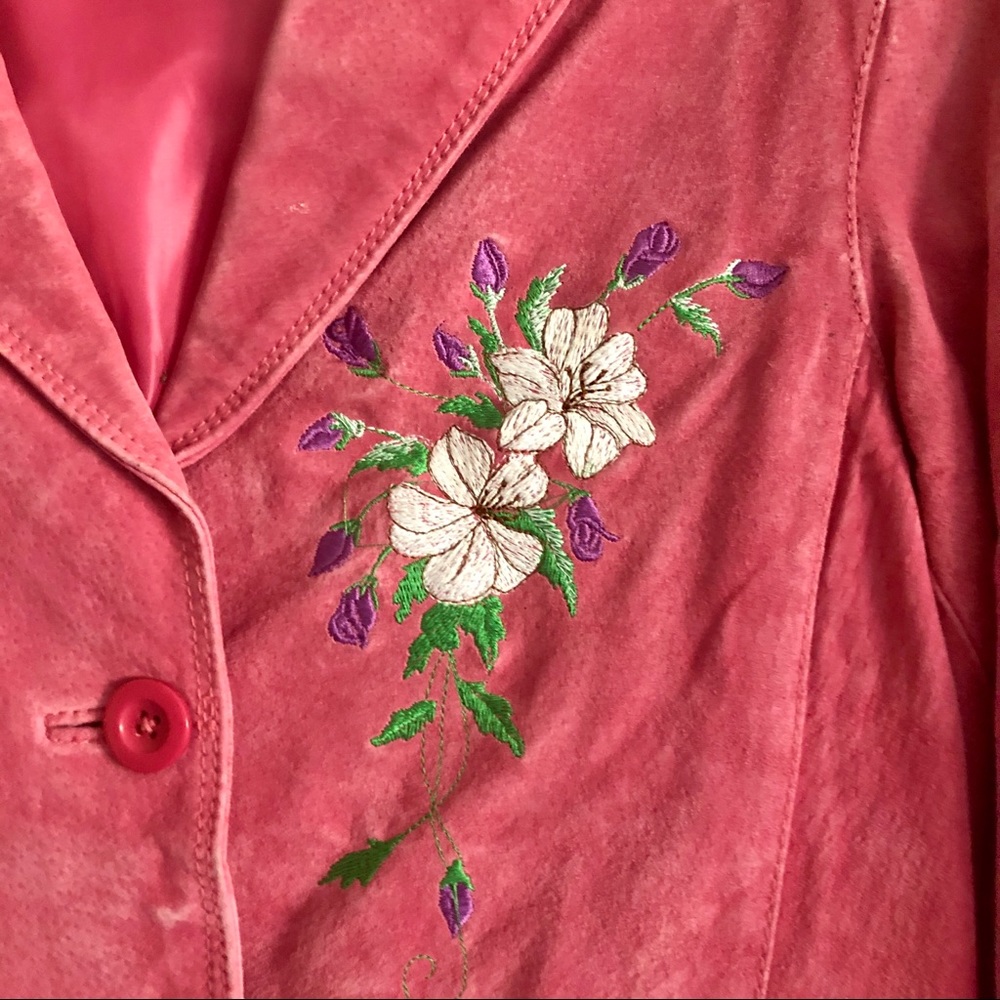 Dusty Rose Pink Vintage Suede Jacket - Gem
